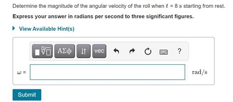Solved Question Determine The Magnitude Of The Angular Chegg