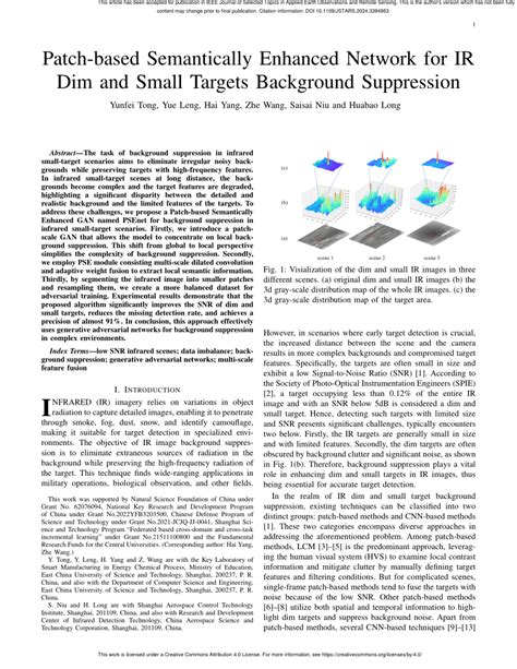 Pdf Patch Based Semantically Enhanced Network For Ir Dim And Small Targets Background Suppression