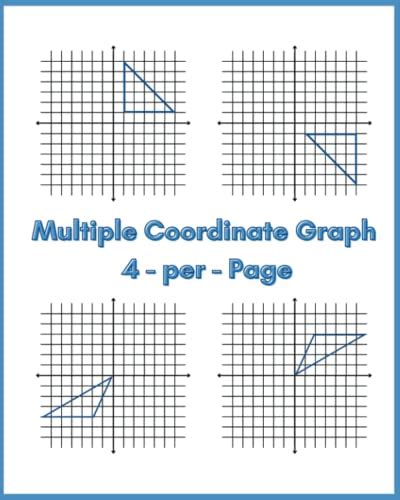 Multiple Coordinate Graphs 4 Per Page 100 Graph Paper With Xy Axis