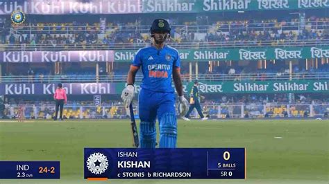 Ind Vs Aus 2023 24 3rd T20i Ishan Kishan Wicket