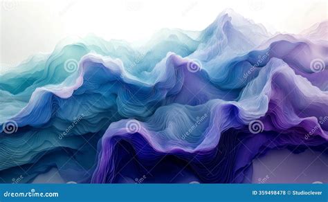 Dynamic Overlapping Waveforms With Soft Gradients In Pastel Colors On A