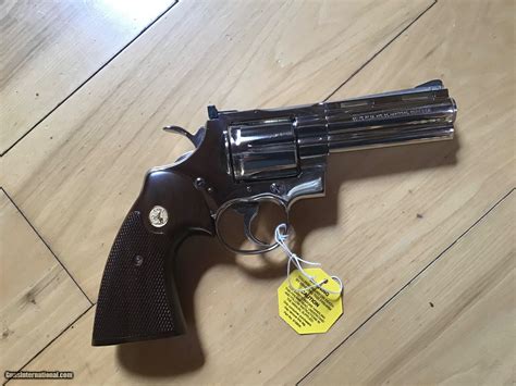 Colt Python 357 Magnum Bright Nickel 4” Barrel New Unfired In The Box