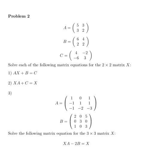 Solved Problem A Be C Solve Each Of Chegg