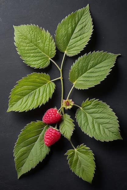 Raspberry Leaf Premium Ai Generated Image