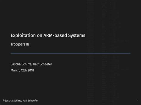 Exploitation On ARM Based Systems Firmware Security