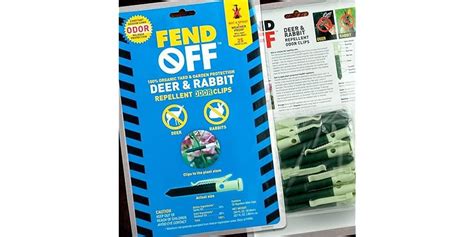 Fend Off Deer Rabbit Organic Odor Clips 25pk