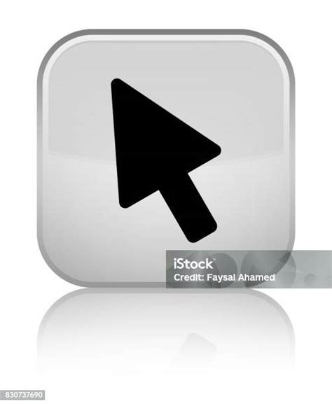 Cursor Icon Special White Square Button Stock Illustration Download