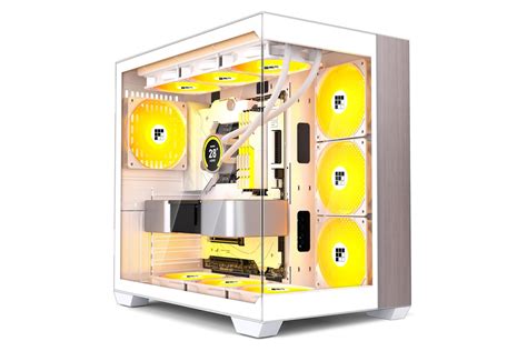 Foifkin Pc Case Walnut Wood Front 7 Fans Pre Installed Agd Roboty