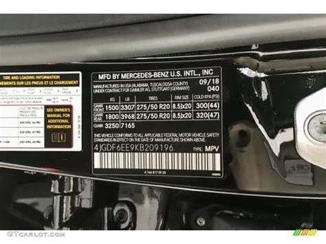 2019 Gls Color Code 040 For Black Photo 129781149
