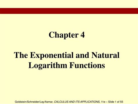 ppt chapter 4 the exponential and natural logarithm functions powerpoint presentation id 706710