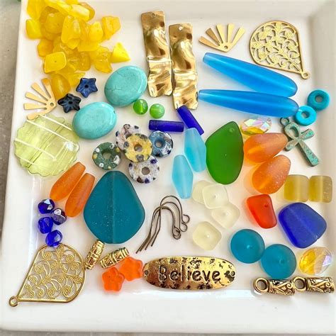 Glass Beads Mix Etsy