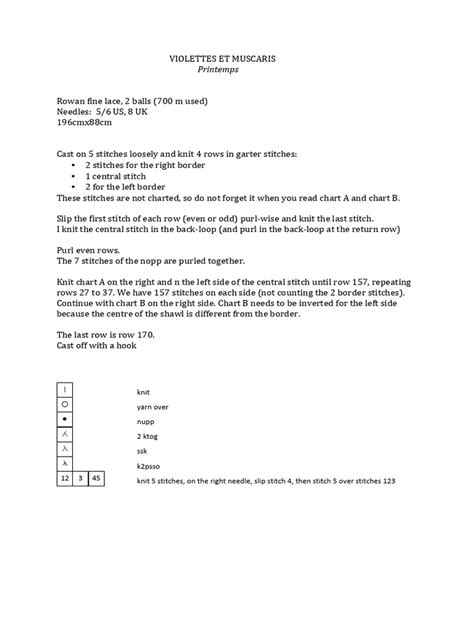 Violettes Et Muscaris In English Download Free Pdf Knitting Needlework