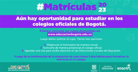 Pasos Para Consultar Los Cupos Disponibles En Colegios Oficiales
