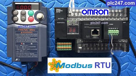 PLC Omron Modbus RTU FUJI FRENIC Tutorial Plc247