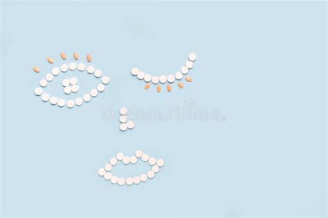 Ophthalmology Healthcare Concept The Eye Is Made Of Pills Stock Image