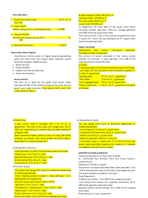 Space Allocation Pdf Room Hotel