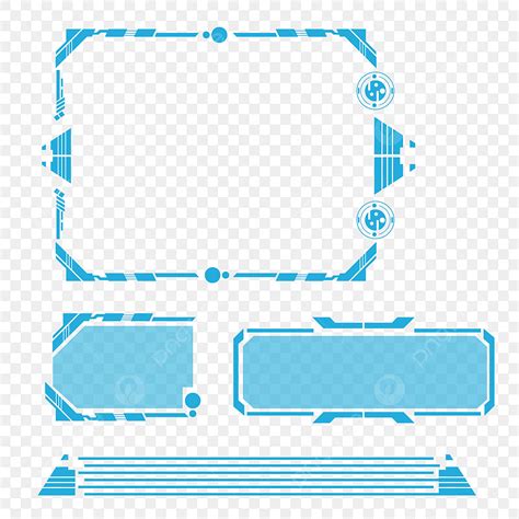 Hud Game Ui Vector Hd Images Border Frame Technology Ui Hud Virtual Border Frame Ui PNG