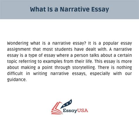 Narrative Essay Outline Format