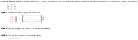 Solved Determine Which Property Of Determinants The Equation