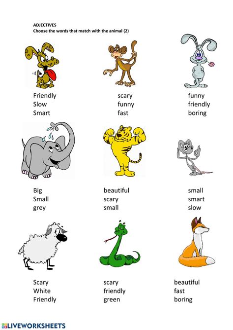 Second Grade Comparative Adjectives Worksheet