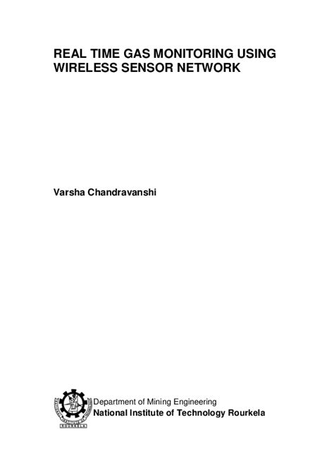 Pdf Real Time Gas Monitoring System Using Wireless Sensor Network