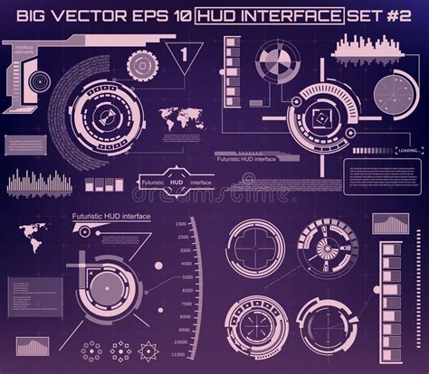 Abstract Future Concept Futuristic Blue Virtual Graphic Touch User Interface Hud For Web Site