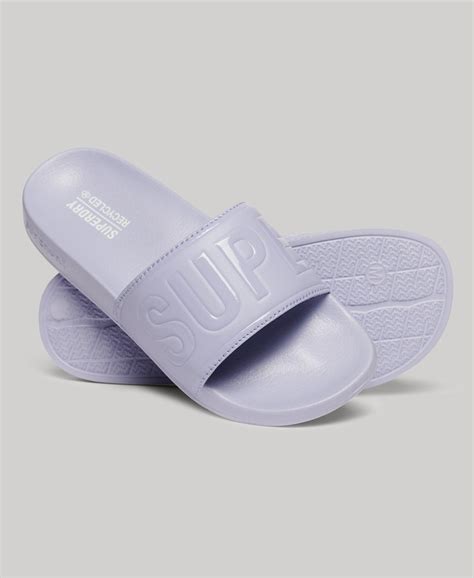 Womens Code Core Pool Sliders In Cosmic Sky Black Superdry
