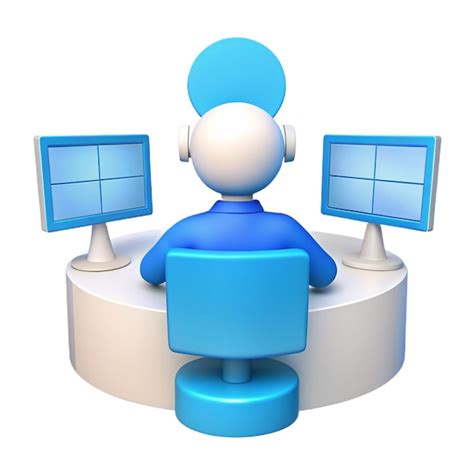 A Person Sitting In Front Of Two Monitors With One Being A Person