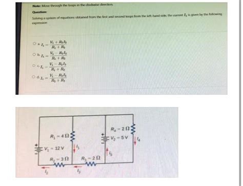 Solved Note Move Through The Loops In The Clockwise Chegg