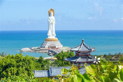 三亚海上观音图片素材