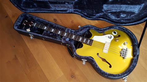 Sold Epiphone Jack Casady Gold With Hard Case Classic And Cool Guitars
