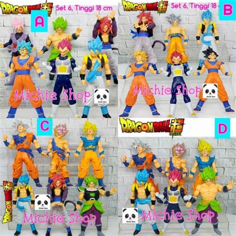 Jual Action Figure Dragon Ball Set 6 18 Cm Goku Saiyan God Ultra Di
