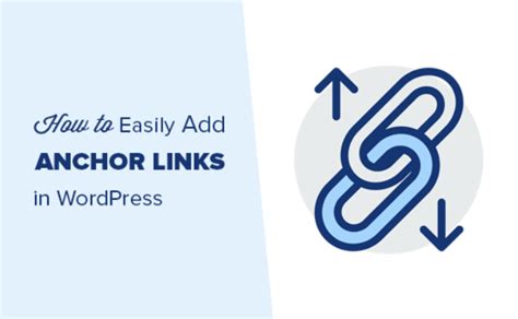 How To Easily Add Anchor Links In Wordpress Step By Step