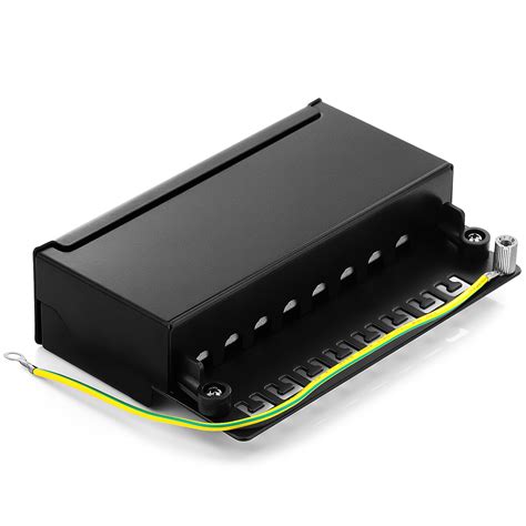 Deleycon Cat6a 8 Port Network Panel Patch Panel Distributor Field Desktop And Wall Mounting