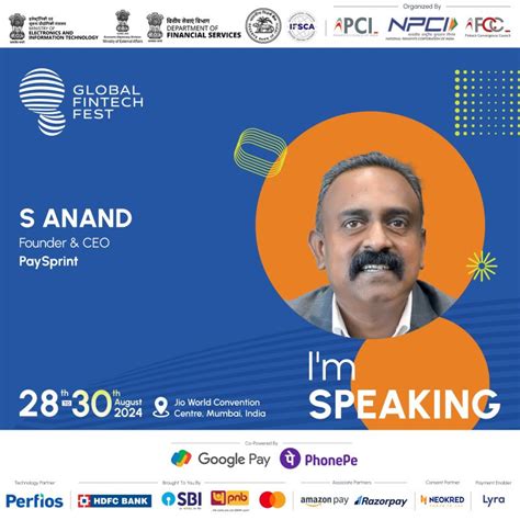 S Anand On Linkedin Happy To Be Part Of The Largest Fintech Event In