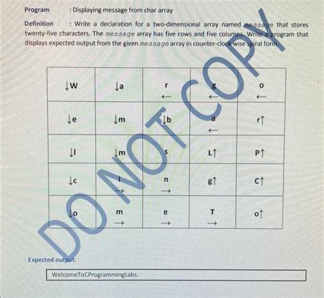 Solved Program Displaying Message From Char Array Chegg