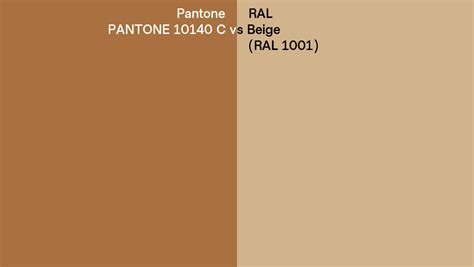 Pantone 10140 C Vs Ral Beige Ral 1001 Side By Side Comparison