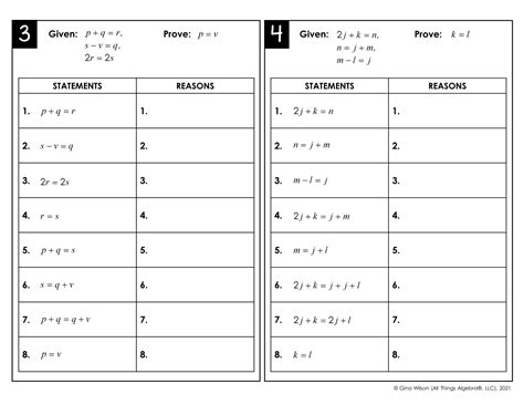 Algebraic Proofs Set 2 Peel And Stick Activity All Things Algebra®