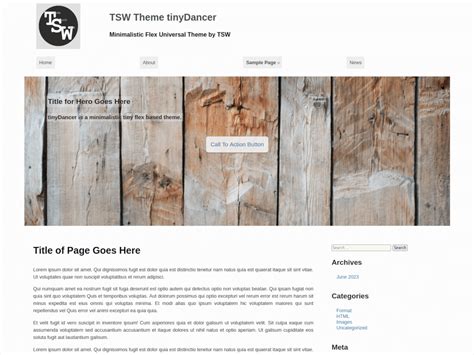 Tinydancer Classicpress Theme