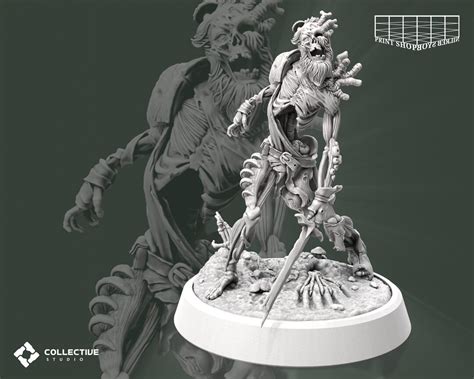 Rotten Zombie Miniature Undead From Swamp Figure Monsters Marsh