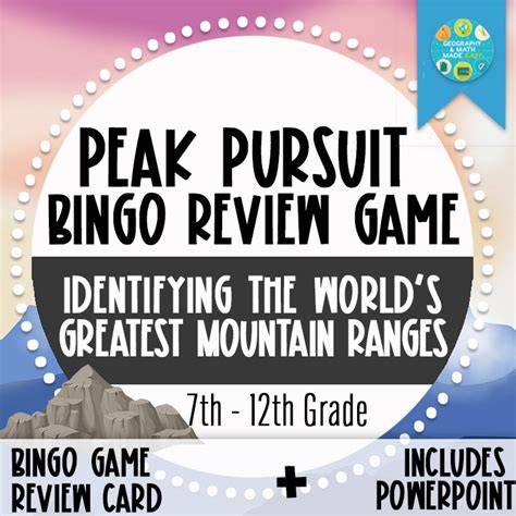 Geography Peak Pursuit World Mountain Ranges Identification Game