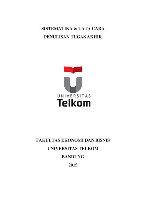 PDF SISTEMATIKA TATA CARA PENULISAN TUGAS AKHIRseb Telkomuniversity