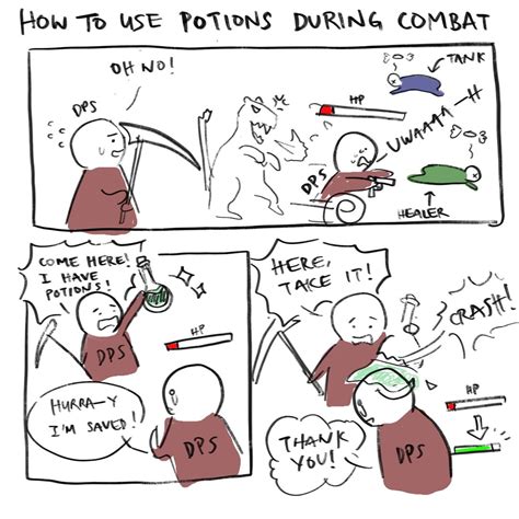 You Can Use Potion On Your Party Member But They Aint Got Time To