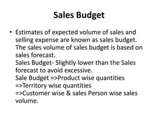 Sales Budget PPT
