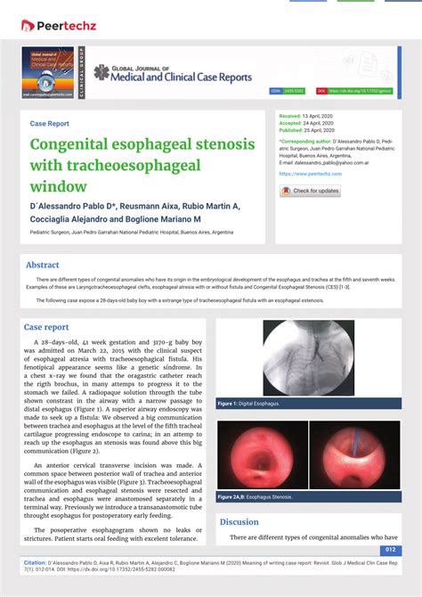 Pdf Congenital Esophageal Stenosis With Tracheoesophageal Window