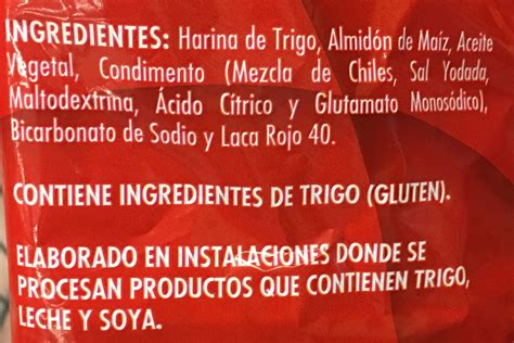 Chicharrones De Harina Ingredients