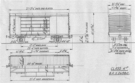 Nzr New Zealand Railways Class Kp Wagon Line Drawings Feldbahn