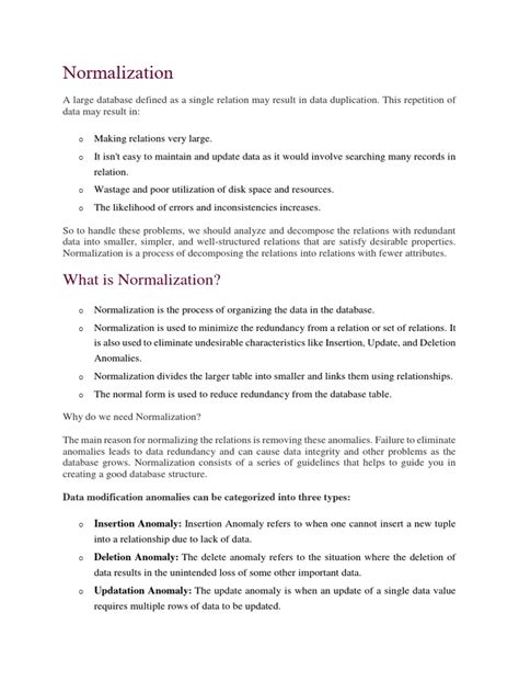Normalization And Normal Form Pdf