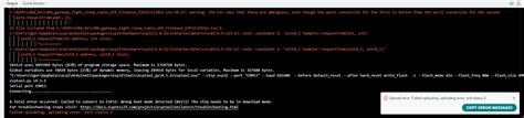compile fails with esp32s weird message ping timeout ide 2 x