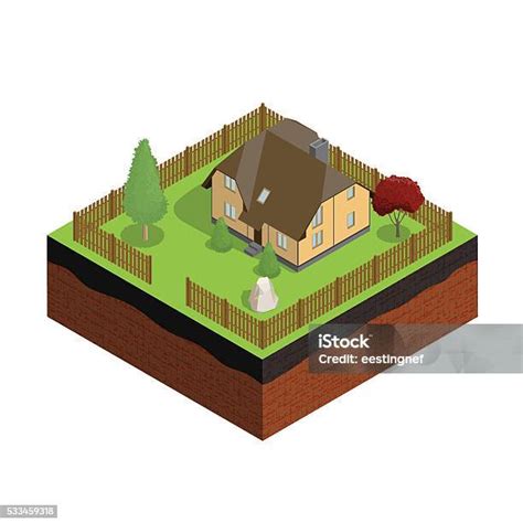 단면 지상 하우스 3 D 제품의 등각투영 여러 층에 대한 스톡 벡터 아트 및 기타 이미지 여러 층 지하 위치 묘사 집 Istock